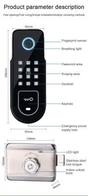 China Digital Frameless Glass Sliding Door Smart Lock Tuya App Smart Door Lock for sale