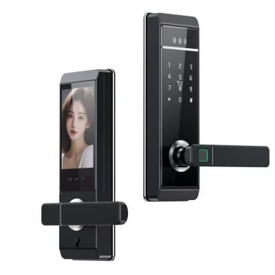 China Digital Wifi House Door Lock Face Recognition Smart Door Lock With Camera for sale