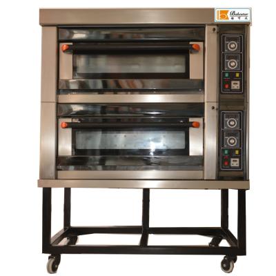 China O CE industrial comercial do equipamento da padaria aprovou o forno da plataforma do gás de 2 bandejas da plataforma 4 à venda