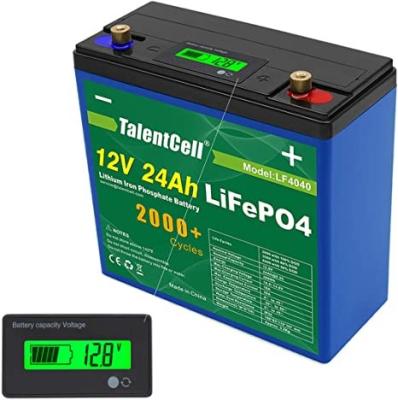 Cina Pacchetto ricaricabile della batteria al litio di grande capacità 12v 24ah Lifepo4 di personalizzazione con esposizione LCD in vendita