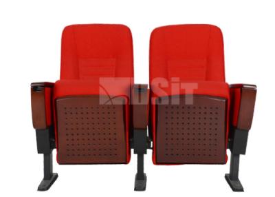 China Luxueus Theater Opgevulde Kerkstoelen met Gevouwen Tablet/Stevige Houten Armsteun Te koop