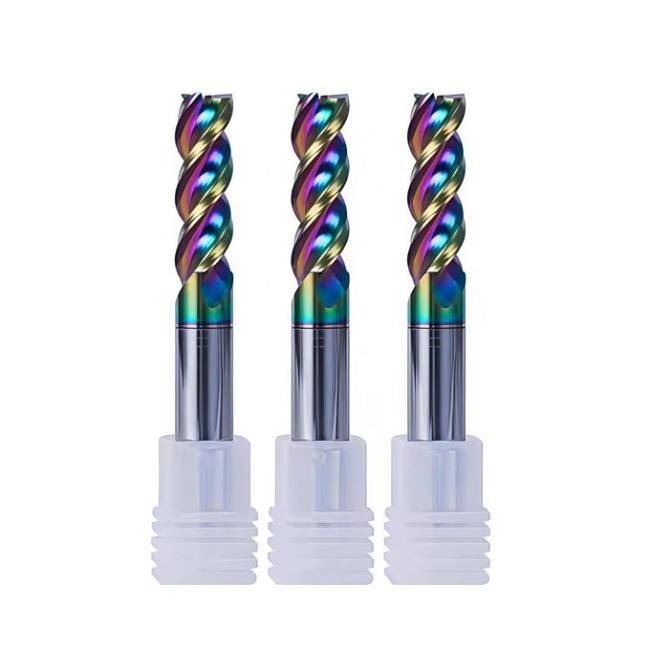 HRC55 Carbide End Mill 3 Flutes 3F Dia 1mm 2mm 3mm 4mm Shank End mill coating Carbide Solid Tungsten Flat milling cutter for Aluminium 6