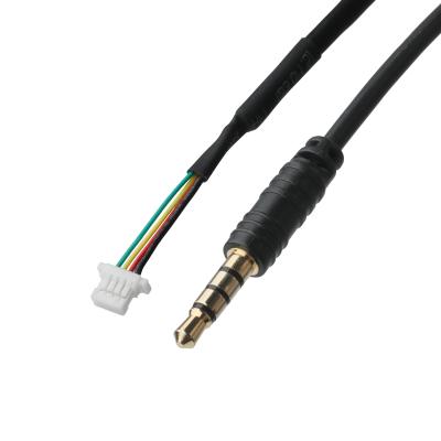 Chine 3.5mm 4Pin Heaphone Earphone Plug MALE à JST SHR-04V-S-B Assemblage de connecteur de câble OEM / ODM à vendre