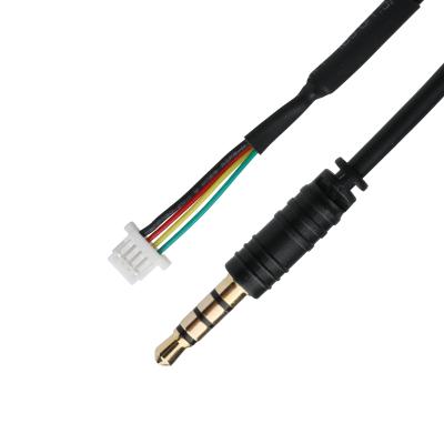 중국 3.5mm 4Pin Heaphone Earphone Plug MALE to JST SHR-04V-S-B 케이블 커넥터 집합 OEM/ODM 판매용