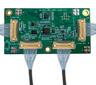Chine Micro coax LI-JXAV-MIPI-ADPT-4CAM carte de caméra et connecteur de caméra de conception FAW-1233-02 câble OEM/ODM à vendre