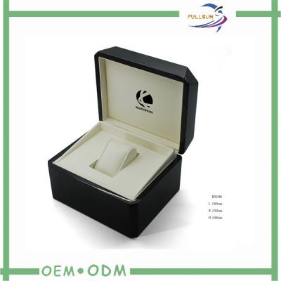 China Cajas plásticas del paquete del reloj con el logotipo de sellado caliente, cuero dentro en venta