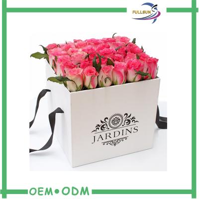 Cina scatole di spedizione di fiore del cappello dei contenitori di regalo del fiore di Rosa della carta patinata 350G su misura in vendita