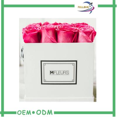 Cina Scatola d'imballaggio di consegna del fiore di carta del regalo quadrato del cartone/contenitore di lusso di fiore in vendita