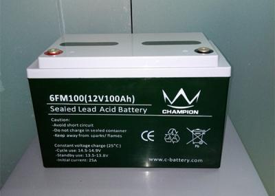 China baterias profundas industriais do ciclo das baterias do inversor da grade de 6FM100 12v 100ah à venda
