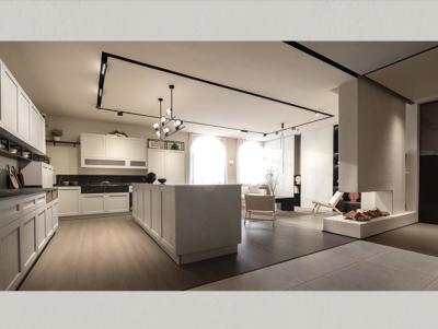Cina Armadi da cucina modulari moderni dell'intera mobilia aperta su ordinazione della cucina del modello di zigzag 800mm in vendita