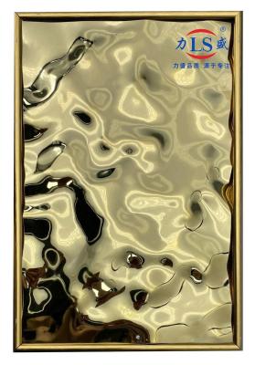 중국 천장 골드 PVD 코팅 물결 강철 시트 금속 304SS OEM 판매용