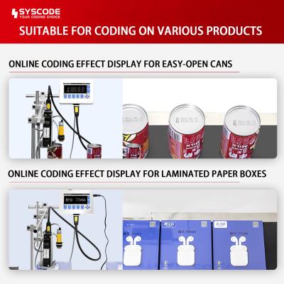 China Syscode H200 High-Performance Thermal Inkjet Coder - Compatibel met water/solvent/UV-inkten, ondersteunt variabele gegevensafdruk, 200 m/min hogesnelheidsafdruk Te koop
