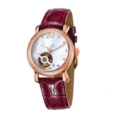 Cina 5 orologi meccanici resistenti dell'acqua di BANCOMAT/orologi automatici delle signore con cuoio genuino in vendita