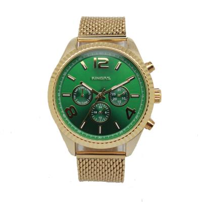Cina Quadrante di verde dell'orologio della lega della banda della maglia dell'acciaio inossidabile elegante in vendita
