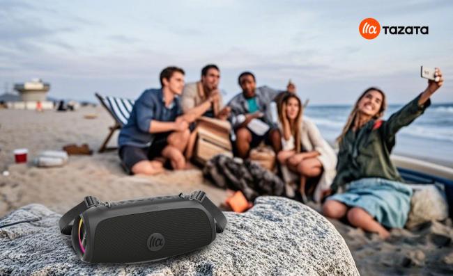 TAZATA BOOMBLAST MINI Bluetooth speaker waterproof demonstration