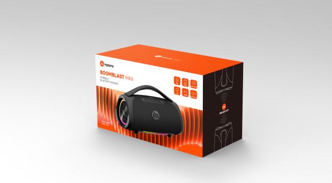 Speaker packaging side view