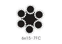 Cina Piattaforma che frusta intorno ai cavi metallici d'acciaio 6 x un cavo metallico inossidabile di 15 8mm in vendita