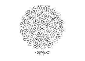 Cina Cavo metallico appiattito di sicurezza di ASTM 40W x K7 con i fili compressi in vendita