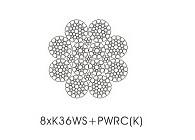 Cina Il parallelo ad alta resistenza posto ha compresso il cavo metallico 8 x K36WS + PWRC in vendita