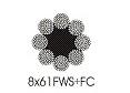Cina Il parallelo ha posto FWS lineare delle funi metalliche di filo zincato del contatto 8 x 61 in vendita