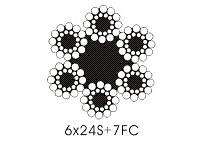 Cina Tipo su ordinazione 7FC delle funi metalliche di filo zincato 19 x 7 di Seale 7 x 19 e 8 x 19 in vendita