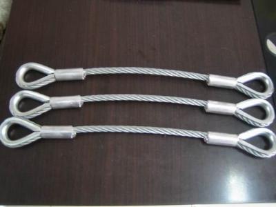 中国 メカニカル は柔らかいループ ワイヤー ロープの吊り鎖によって置かれた とともに の Thimbled の目を接続しました 販売のため