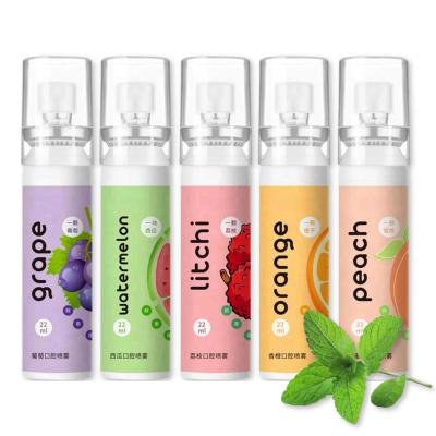 China Customized 5PCS Mouth Spray For Bad Breath , Fruit Oral Breath Spray Dry for sale