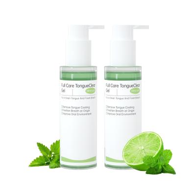 China 2 Pack Tongue Cleaning Gel And Brush Fresh Mint Mouth Odor Eliminator Use for sale