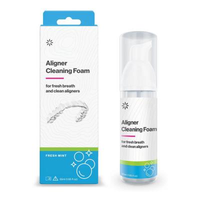 China Cruelty Free Aligner Cleaning Foam , Aligner And Retainer Cleaner 55Ml On The Go Design for sale