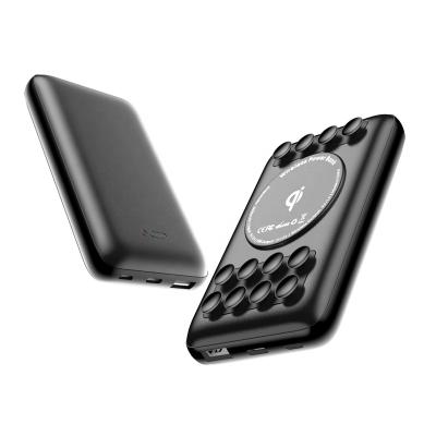 Cina Qi Power Bank 10000mah Wireless Fast Charging Power Bank 10w Wireless Charging QC 3.0 With Sucker in vendita