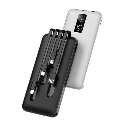 Cina Come with Line 3 Output + 1 Input Built-in Power Bank Portable 4 Cable Universal Mobile Phone Battery Charger in vendita