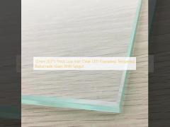 12mm (1/2 ′′) 두꺼운 낮은 철 맑은 LED 프레임리스 템퍼드 발루스트라드 유리 스피고트