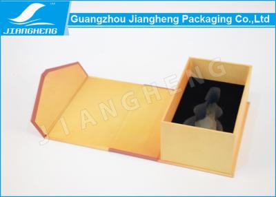 中国 磁石の折り返しのボール紙の茶ギフト用の箱、耐久の黄色い長方形のギフト用の箱 販売のため
