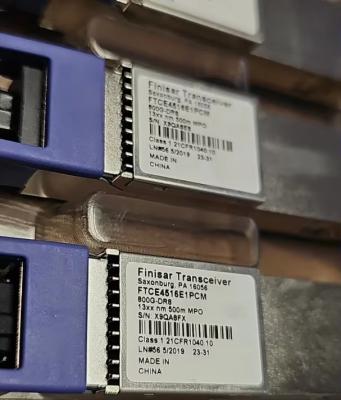 中国 Finisar QSFP-DD-800G-DR8 500M SMF MPO16 パラレル光モジュール 100G ネットワークスイッチ 16コア容量 40G 光ファイバー機器 販売のため