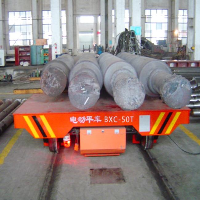 battery powered transfer flat cart on rail