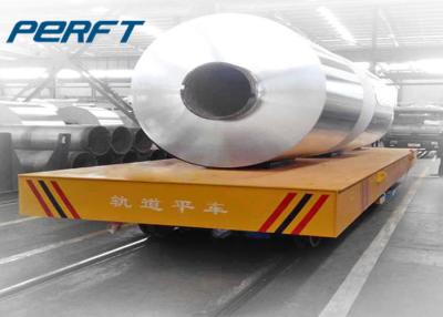 China 30 Ton Electric Battery Operated Four Wheel Coil Transfer Trolley For Aluminium Steel Coils Transportation for sale