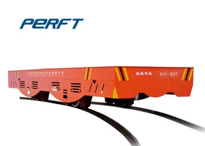 China Remote Control 10 Ton Bogie Battery Powered Cart , Railway Motorized Transfer Trolley for sale