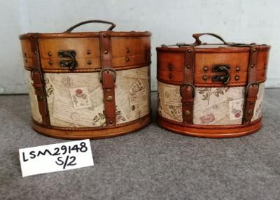 China Decoratieve Ovale de Opslagboomstam van het Vorml35x34 Leer Te koop