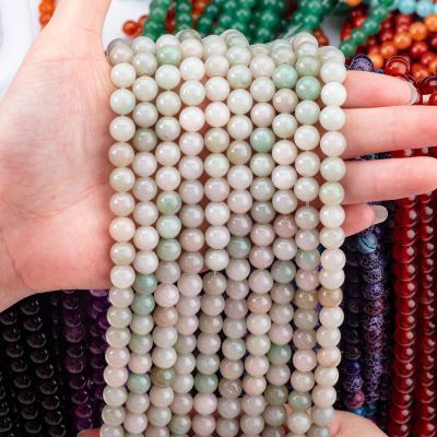 Κίνα She Tai Jade Round Bead φυσικό κρύσταλλο πετράδι διαφορετικό μέγεθος μαργαριταριών χαλαρές κλωστές μαργαριταριών για κατασκευή κοσμημάτων DIY προς πώληση