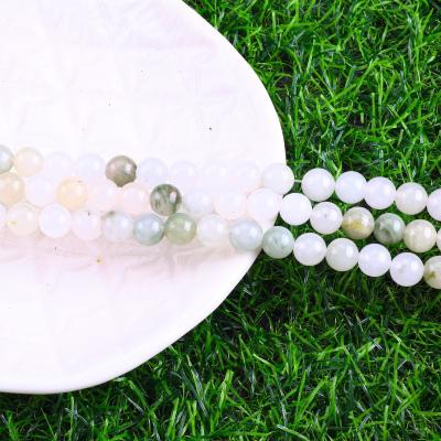 Κίνα Tian Shan Green Jade Round Bead φυσικό κρύσταλλο πετράδι διαφόρων μεγεθών χάντρες χαλαρές κλωστές χάντρες για DIY κατασκευή κοσμημάτων προς πώληση