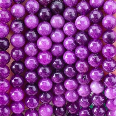 Κίνα 8mm Dark Violet Jade Gemstone Beads Healing Crystal Stone Beads για την κατασκευή κοσμημάτων προς πώληση