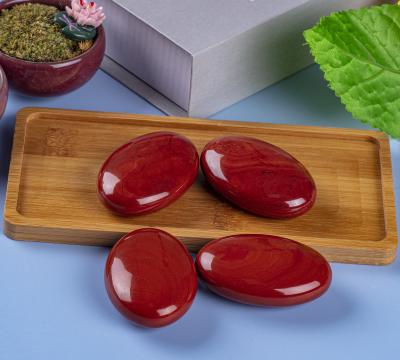 Chine Jaspe rouge ovale, palmier, jaspe, pierre d'inquiétude à vendre