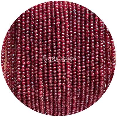 Cina Different Types of Chalcedony Gems Bead Natural Crystal Faceted Abacus Shape Small Loose Bead Strands for Bracelets in vendita