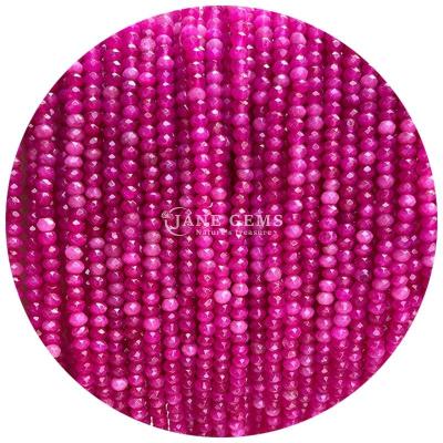 Cina Different Types of Chalcedony Gems Bead Natural Crystal Faceted Abacus Shape Small Loose Bead Strands for Bracelets in vendita