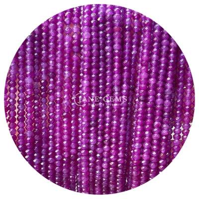 Cina Different Types of Chalcedony Gems Bead Natural Crystal Faceted Abacus Shape Small Loose Bead Strands for Bracelets in vendita
