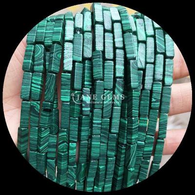 Cina Unakite naturale Malachite rettangolare di forma quadrata Stringi di perline di gemma per gioielli fai da te e energia curativa in vendita