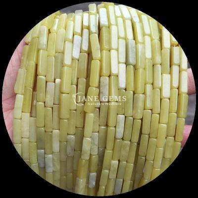 Cina Pietra preziosa naturale a forma rettangolare limone giada Howlite fili sciolti per fai da te in vendita