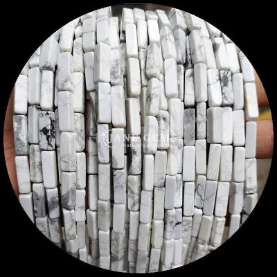 Cina Pietra preziosa naturale a forma rettangolare limone giada Howlite fili sciolti per fai da te in vendita