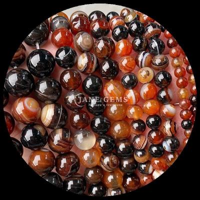 China Perlas de ágata multicolores personalizadas en forma redonda de 8 mm para la fabricación de joyas en venta