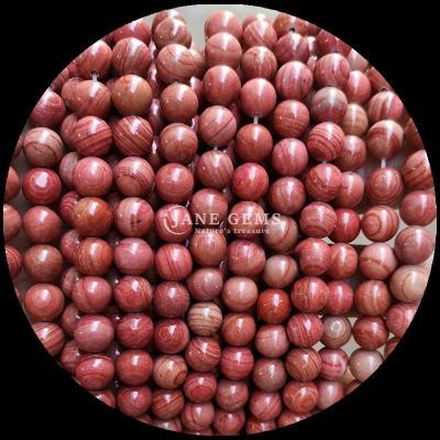 Cina Forma rotonda perle di gemma modello di legno fili di perle sciolte per bracciale decorazioni fatte a mano in vendita